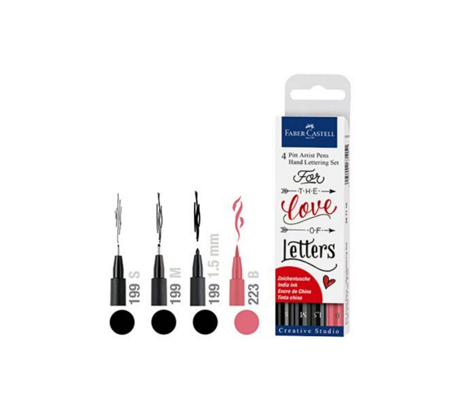Marcadores Lettering Pitt Faber Castell 4u Love Of Letters